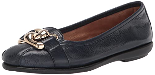 Aerosoles Women's Bristol Ballet Flat, NAVY LEATHER, 9