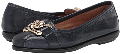 Aerosoles Women's Bristol Ballet Flat, NAVY LEATHER, 9