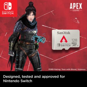 SanDisk 128GB microSDXC Card Licensed for Nintendo Switch, Apex Legends Edition - SDSQXAO-128G-GN6ZY