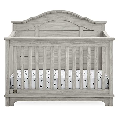 Delta Children Simmons Kids Asher 6-in-1 Convertible Crib with Toddler Rail, Rustic Mist