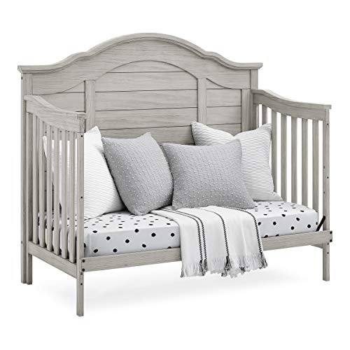 Delta Children Simmons Kids Asher 6-in-1 Convertible Crib with Toddler Rail, Rustic Mist