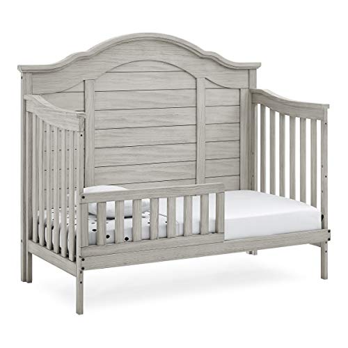 Delta Children Simmons Kids Asher 6-in-1 Convertible Crib with Toddler Rail, Rustic Mist