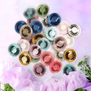 HeyAlice False Lashes Faux Mink Eyelashes 30 Pairs 10 Styles Wholesale Eye Lashes Pack 3D Volume Natural Look Wispy Fluffy Fake Eyelashes Bulk