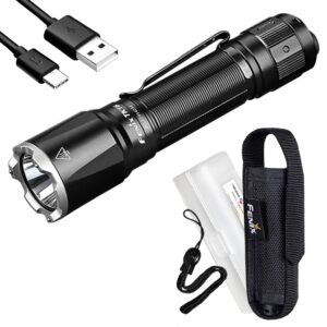 fenix tk16 v2.0 tactical flashlight, 3100 lumen long throw, usb-c rechargeable, with lumentac organizer