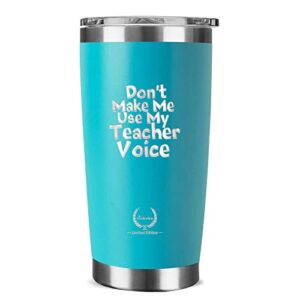 teacher gifts for women-best daycare teacher gifts for her unique kindergarten teacher birthday gifts for history piano teacher, don't make,20 oz wine tumbler blue