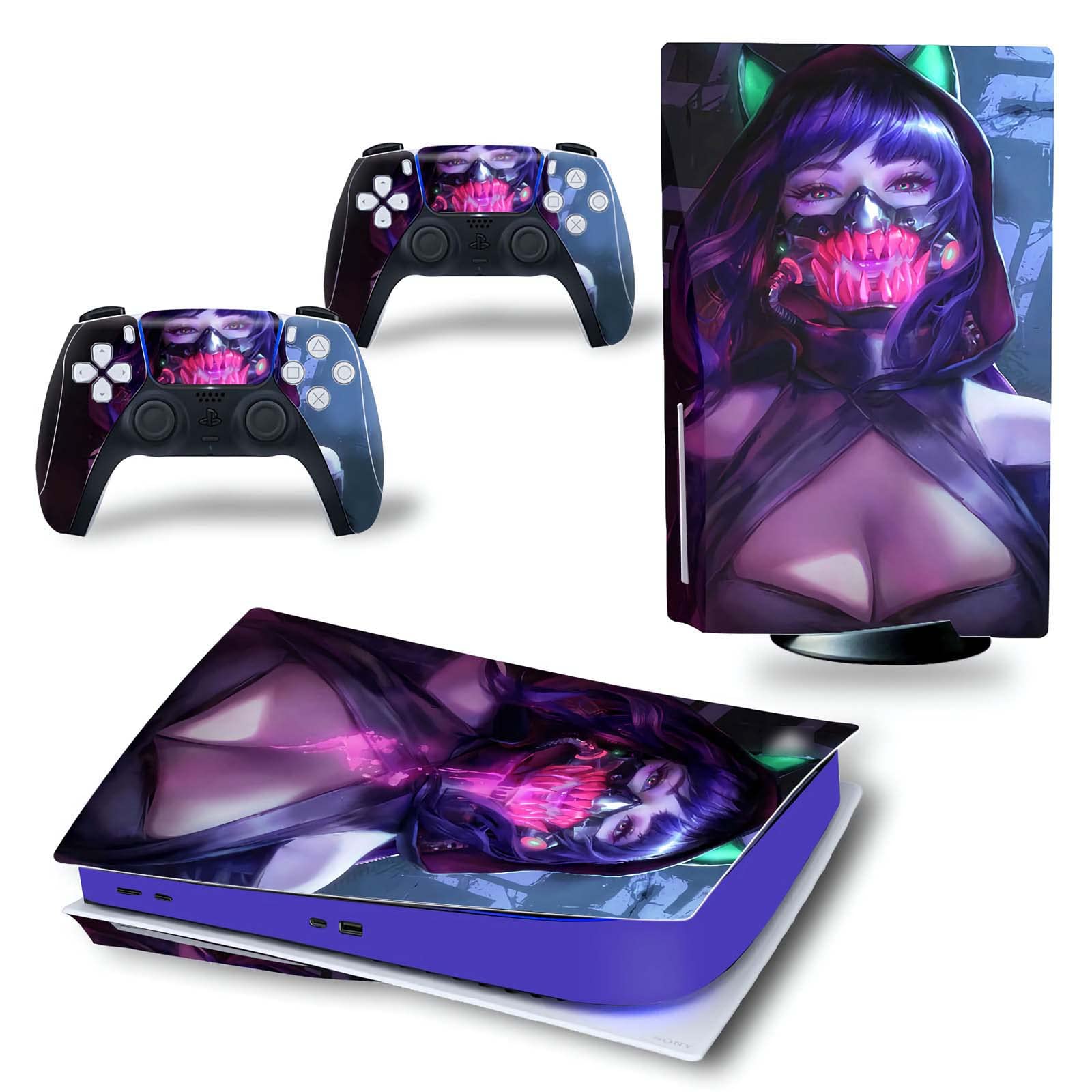 DREAMPASS Compatible with ps5 Skins disc Edition Anime wrap Decoration Frosting Sticker Console Digital Disk Protector faceplate Shell Vinyl Cover Skins Edition Console Decal disc Version