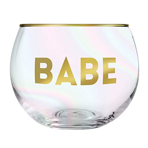 Santa Barbara Design Studio Sippin' Pretty Roly Poly Cocktail Glass, 13-Ounce, Babe