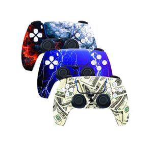 skin for ps5 controller, 3pcs whole body vinyl decal cover sticker for playstation 5 controller (ps5 controller #2)