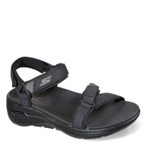 Skechers Women's River Sandal, Black, 8