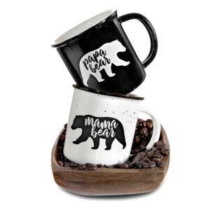 mama bear papa bear mug set of 2, mom dad gifts, mama and papa bear mugs for couples, papa and mama bear mug, new mama and papa bear coffee mug gift, his and hers coffee mug set ceramic mug