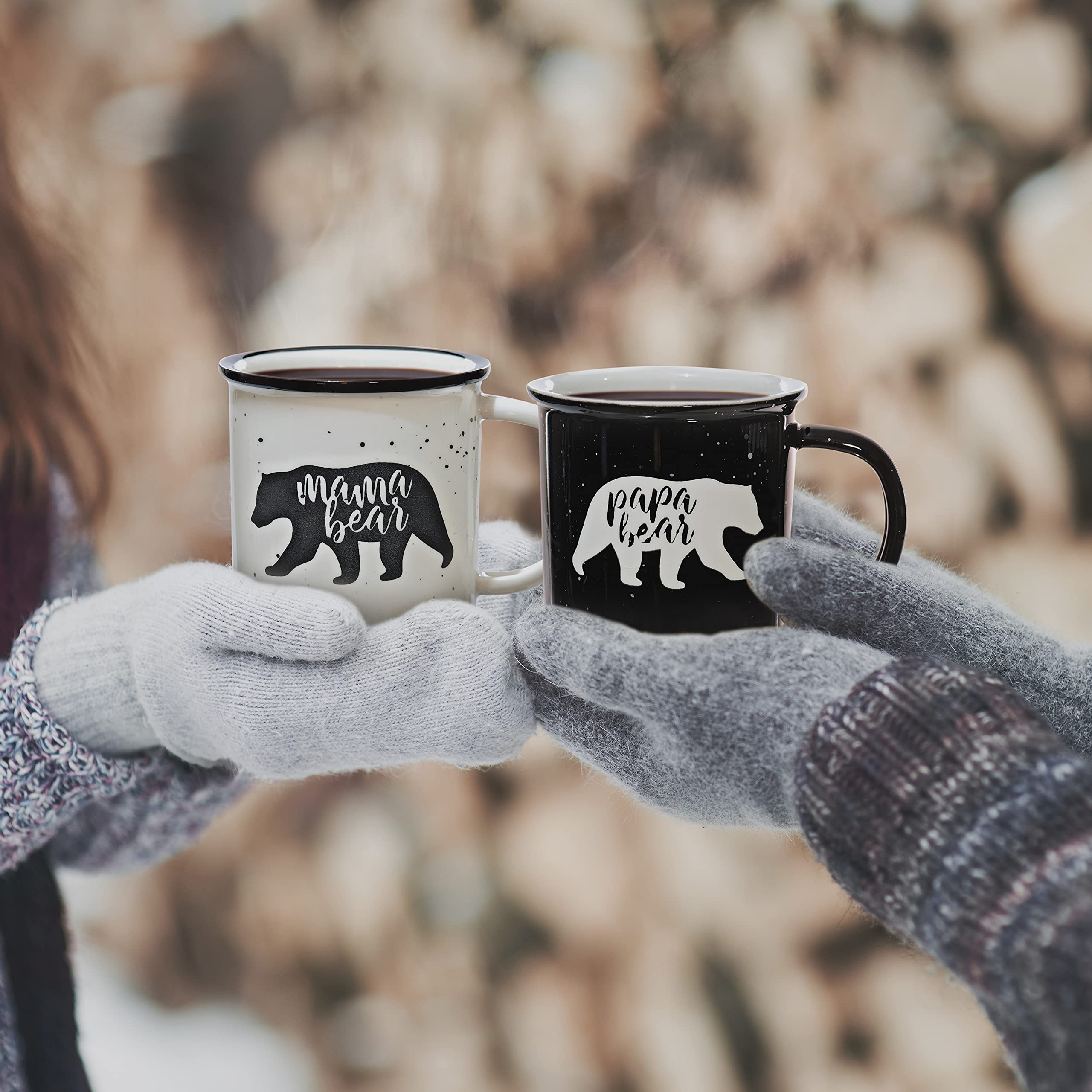 Mama Bear Papa Bear Mug Set of 2, Mom Dad Gifts, Mama and Papa Bear Mugs for Couples, Papa and Mama Bear Mug, New Mama and Papa Bear Coffee Mug Gift, His and Hers Coffee Mug Set Ceramic Mug