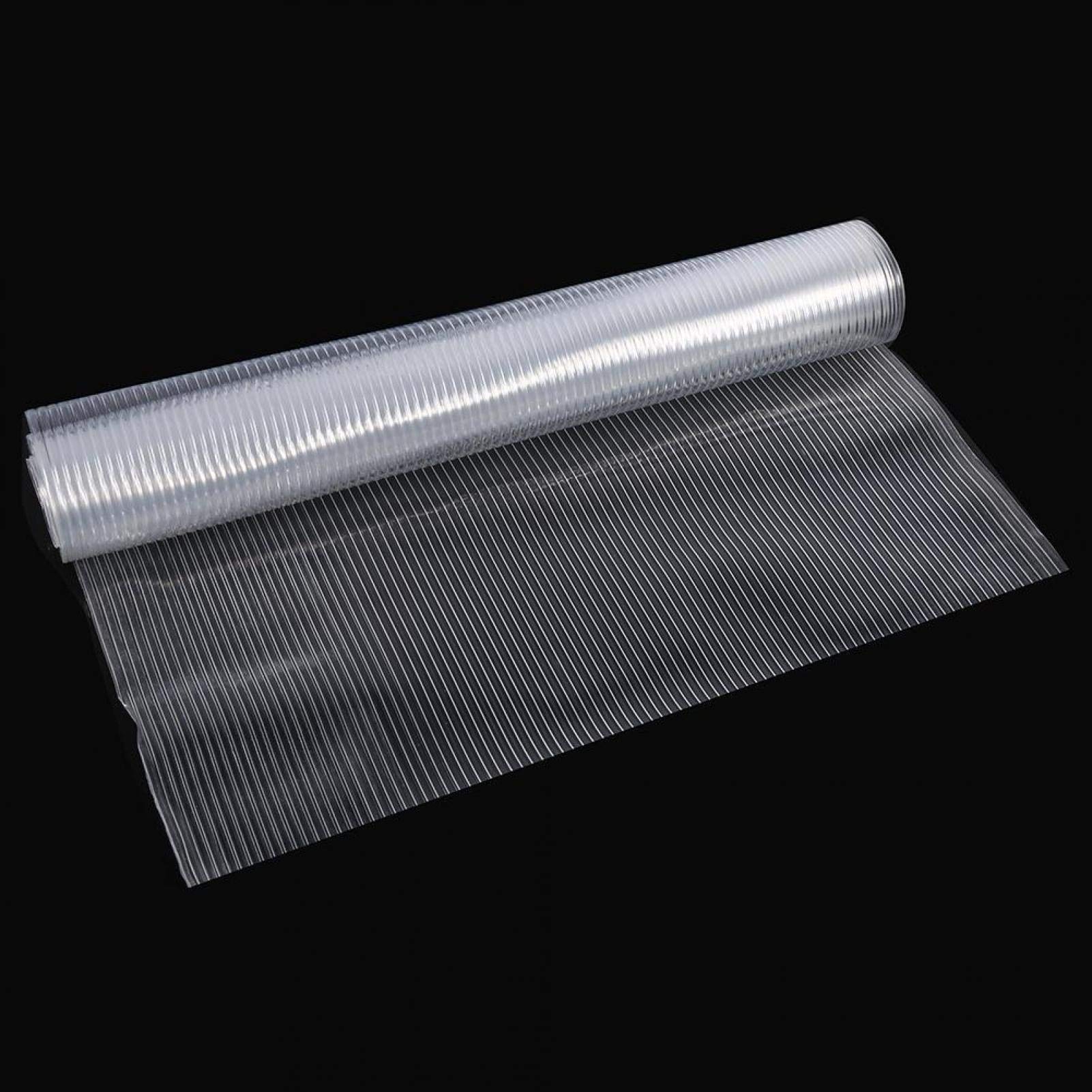 Shelf Liner Drawer Liner EVA Non-adhesive Non-slip Waterproof Table Place Mat Transparent for Cupboard Cabinet Refrigerator(#2 stripe 120 * 30cm)