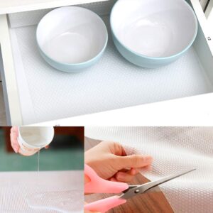 Shelf Liner Drawer Liner EVA Non-adhesive Non-slip Waterproof Table Place Mat Transparent for Cupboard Cabinet Refrigerator(#2 stripe 120 * 30cm)