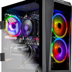 SkyTech Blaze II Gaming Computer PC Desktop – AMD Ryzen 3 3100 4-Core 3.6 GHz, GTX 1650 4G, 500G SSD, 8GB DDR4 3200, AC WiFi, RGB Fans, Windows 10 Home 64-bit