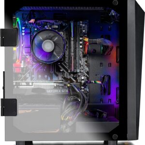 SkyTech Blaze II Gaming Computer PC Desktop – AMD Ryzen 3 3100 4-Core 3.6 GHz, GTX 1650 4G, 500G SSD, 8GB DDR4 3200, AC WiFi, RGB Fans, Windows 10 Home 64-bit