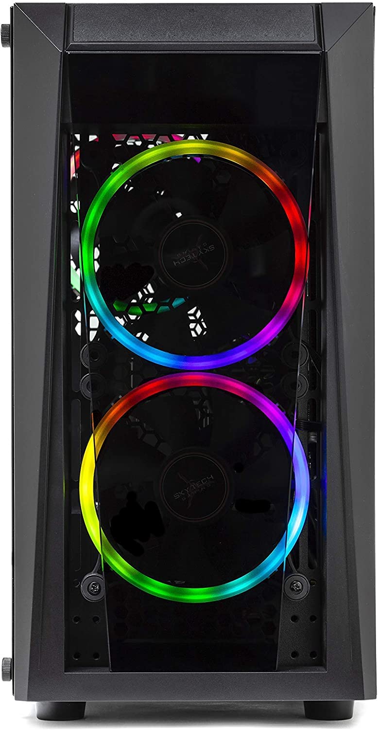 SkyTech Blaze II Gaming Computer PC Desktop – AMD Ryzen 3 3100 4-Core 3.6 GHz, GTX 1650 4G, 500G SSD, 8GB DDR4 3200, AC WiFi, RGB Fans, Windows 10 Home 64-bit