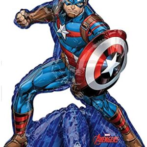 Anagram/MD 26" Avengers Captain America Birthday Party Decoration Supply Multi-Balloon Mylar Foil Air-Fill Balloon