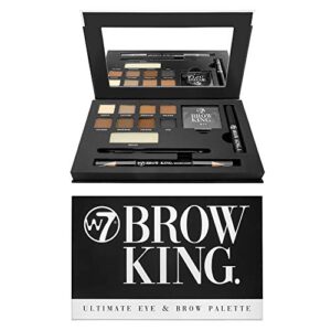 w7 brow king ultimate eyebrow kit - shape, define & groom palette - professional makeup set