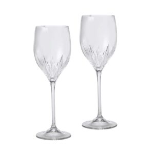 vera wang by wedgwood duchesse stemware wine glass, 12 oz, clear