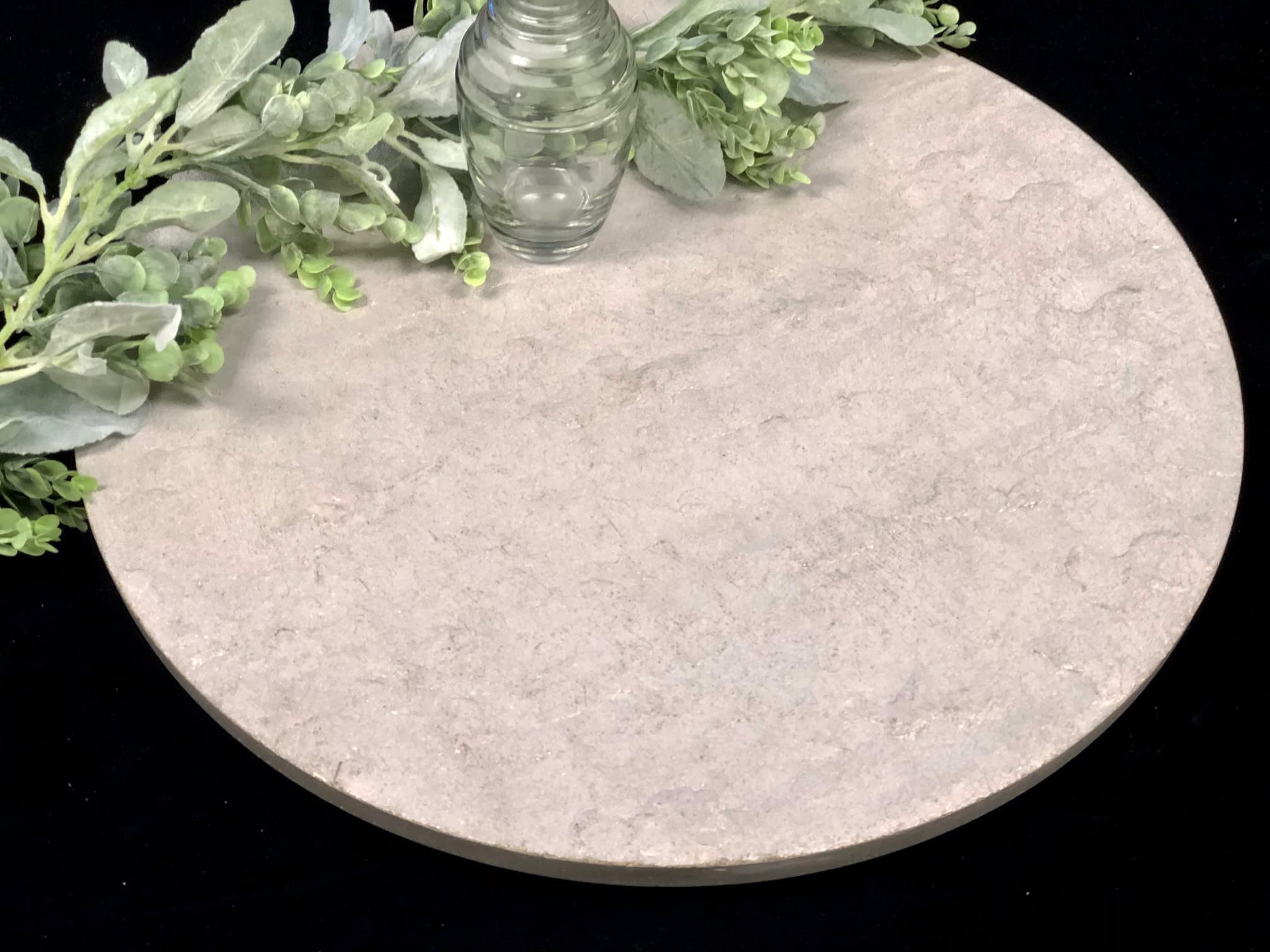 Concrete Cement Lazy Susan Unique, Hand Crafted, Gray, Turntable, 360 Degree Swivel, Made in The USA, Home Decor by Concrete Resurrection (21-1/2" Diameter)