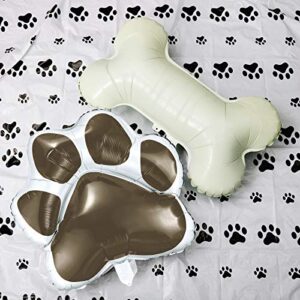 4 Pieces Bone Shaped Balloons Foil Helium Aluminum Balloons and 4 Pieces Dog Print Balloon for Pets Dog Party Suppliers (Coffee)