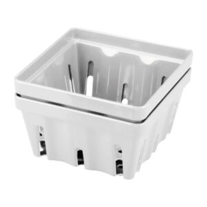 upware 2-piece patriotic 5 inch melamine berry basket, white