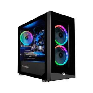 ibuypower starter pc computer desktop element mini 167a (amd ryzen 5 3600 3.6ghz, nvidia geforce gt 730 2gb, 8gb ddr4 ram, 240gb ssd, wifi ready, windows 10 home)