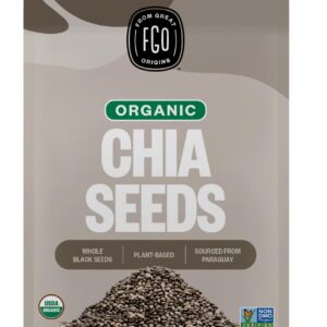 FGO Organic Chia Seeds, Sourced from Paraguay, 16oz, Packaging May Vary (Pack of 1)