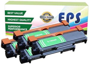 eps compatible toner cartridge replacement for tn660 tn630 to use with brother hl-l2300d hl-l2380dw mfc-l2720dw hl-l2320d hl-l2340dw hl-l2360dw mfc-l2707dw mfc-l2700dw dcp-l2540dw (black) (4pk)