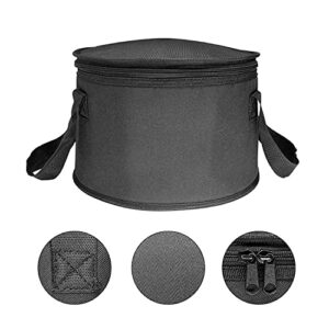 2 Pack 11X7 inch Round Insulated Thermal Pie Carrier Slow Cooker Bag,Reusable Insulated Cake Carriers Casserole Carrier Cooler Bags for Potluck,Picnics,Collapsible Lunch bag for Delivery (Black Color)