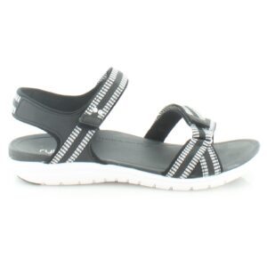 Ryka Savannah II White Wide Sandal Black in Size 11