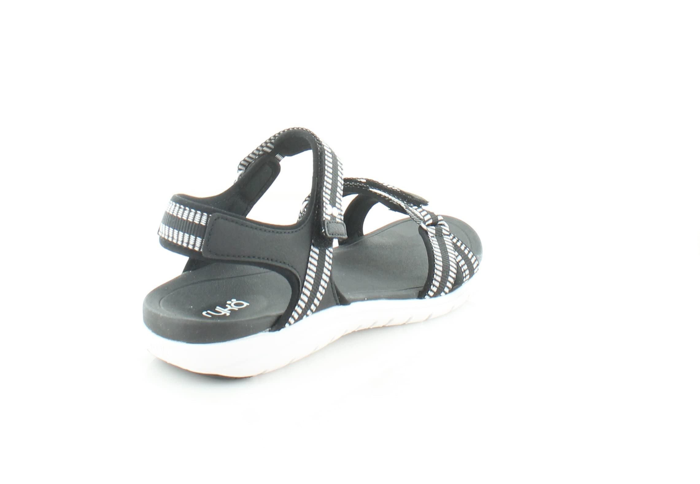 Ryka Savannah II White Wide Sandal Black in Size 11