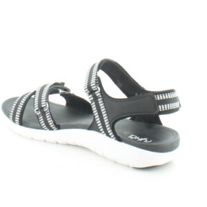 Ryka Savannah II White Wide Sandal Black in Size 11