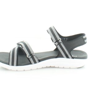 Ryka Savannah II White Wide Sandal Black in Size 11