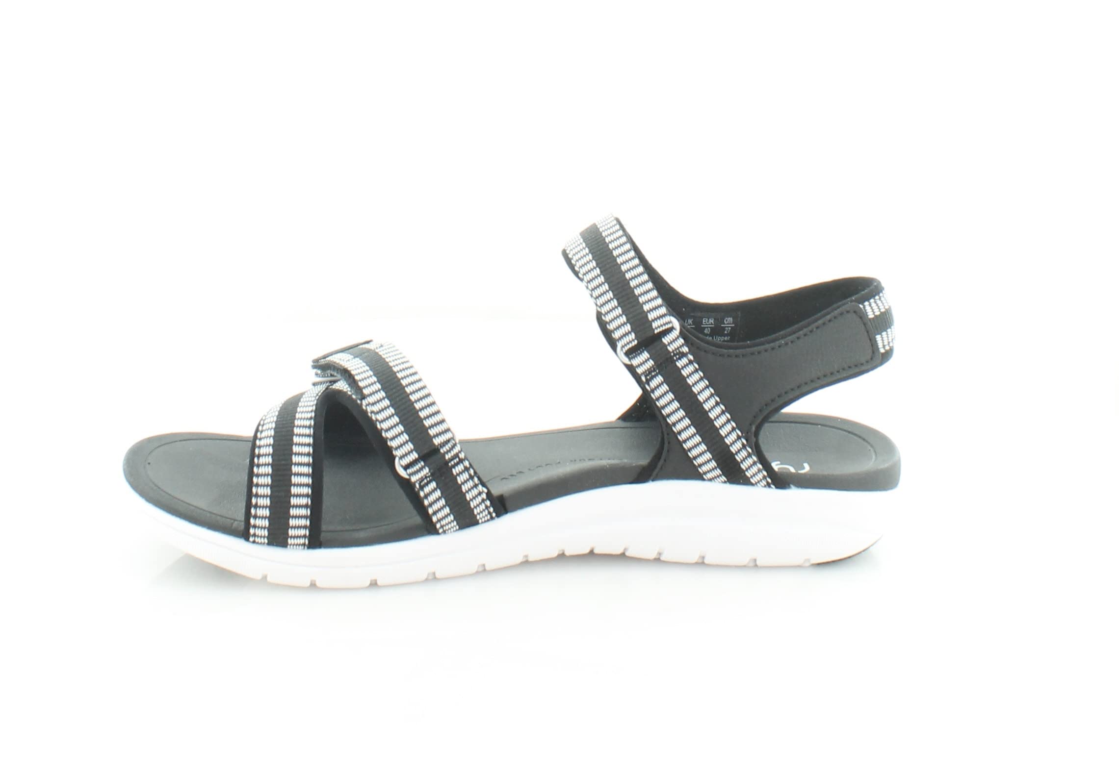 Ryka Savannah II White Wide Sandal Black in Size 11