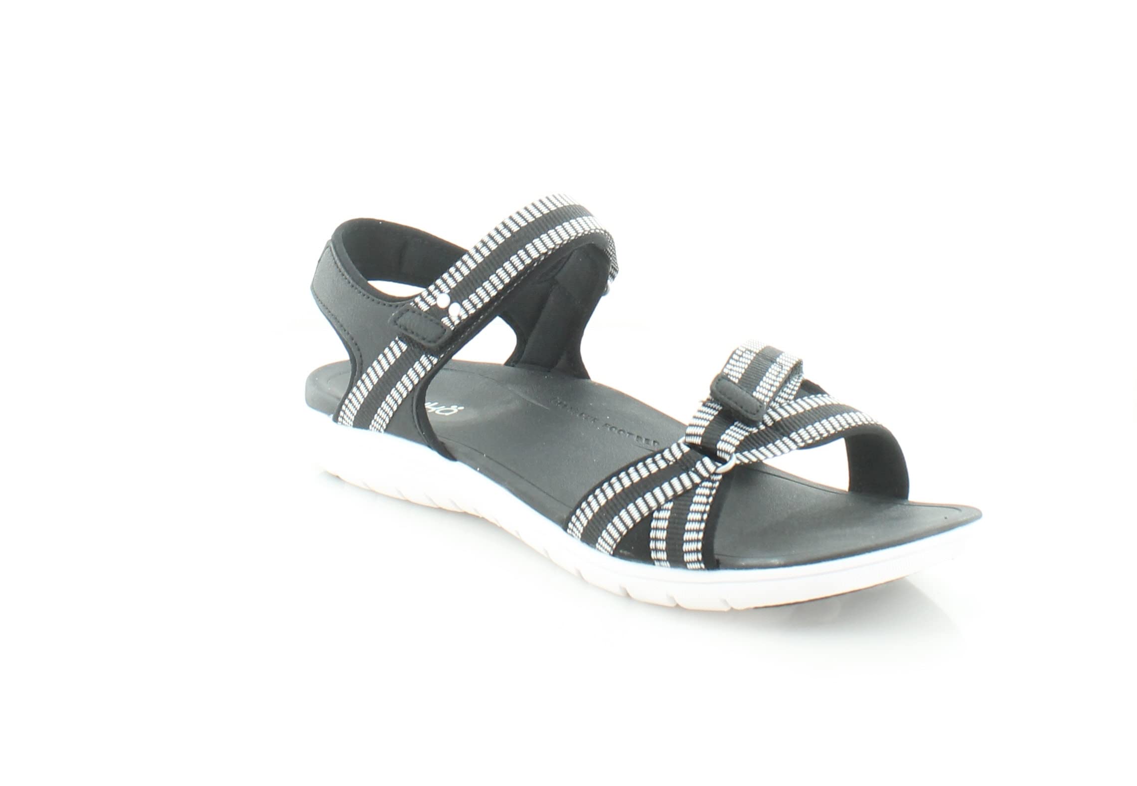 Ryka Savannah II White Wide Sandal Black in Size 11