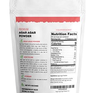 Kate Naturals Agar Agar Powder for Vegans, Baking, and Petri Dishes (4oz). Substitute Unflavored Gelatin Powder & Thickener for Vegan Jello & Gelatin Sheets. Keto-Friendly, Non-GMO & Gluten Free