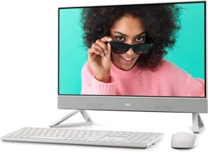 dell inspiron 24'' fhd touchscreen all-in-one desktop | 12th gen intel 10-core i5-1235u | 12gb ram | wireless keyboard & mouse | windows 11 home | white (white, 12gb ram | 256gb ssd +1tb hdd)