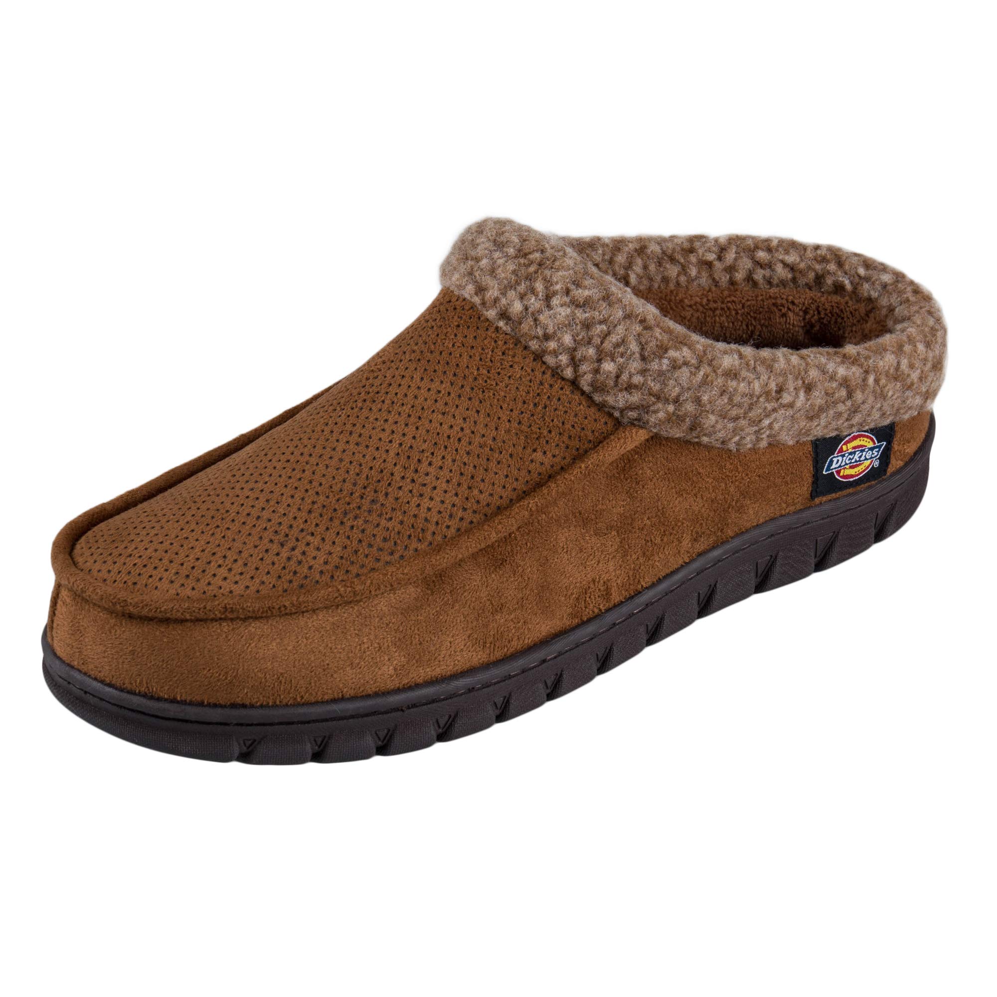 Dickies Men's Open and Closed Back Memory Foam Slippers with Indoor/Outdoor Sole, Medium Tan, Large