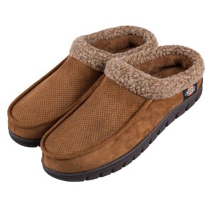 Dickies Men's Open and Closed Back Memory Foam Slippers with Indoor/Outdoor Sole, Medium Tan, Large