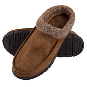 Dickies Men's Open and Closed Back Memory Foam Slippers with Indoor/Outdoor Sole, Medium Tan, Large