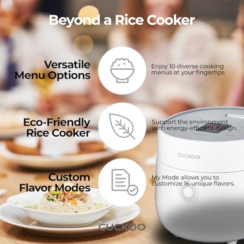 CUCKOO CR-0675F | 6-Cup (Uncooked) Micom Rice Cooker | 13 Menu Options: Quinoa, Oatmeal, Brown Rice & More, Touch-Screen, Nonstick Inner Pot | White