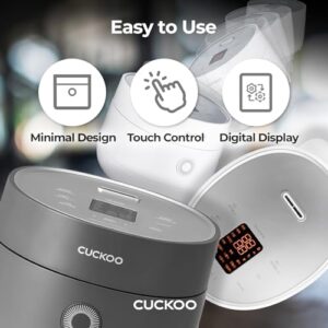 CUCKOO CR-0675F | 6-Cup (Uncooked) Micom Rice Cooker | 13 Menu Options: Quinoa, Oatmeal, Brown Rice & More, Touch-Screen, Nonstick Inner Pot | White