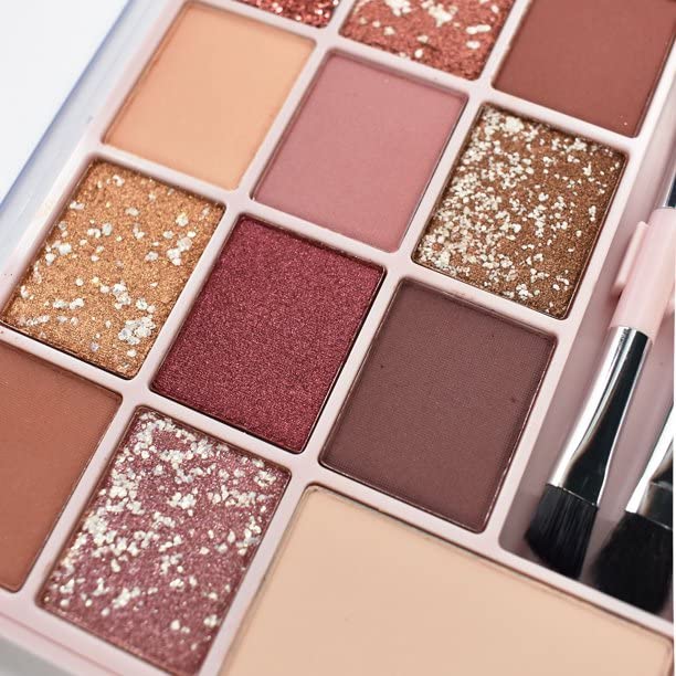 Hard Candy Eyeshadow Palette, Blushful Nudes, 15 Shadows, Mattes & Shimmers