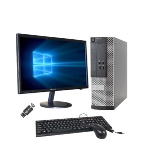 dell optiplex 3020 business sff desktop computer pc with 24-inch monitor (intel core i5 up to 3.6 ghz, 16gb ddr3, 512gb ssd, wi-fi, dp port, vga, usb 3.0 windows 10 home 64-bit) (renewed)