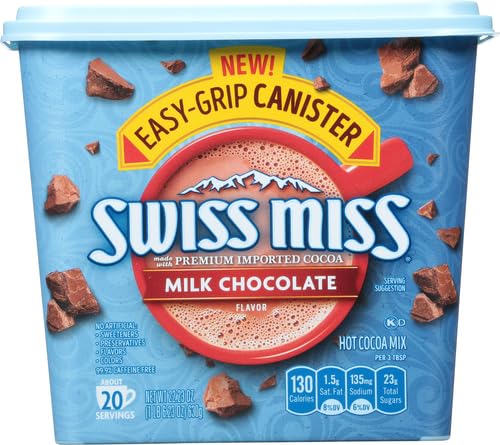 Swiss Miss Milk Chocolate Flavored Hot Cocoa Mix, 22.23 OZ Canister