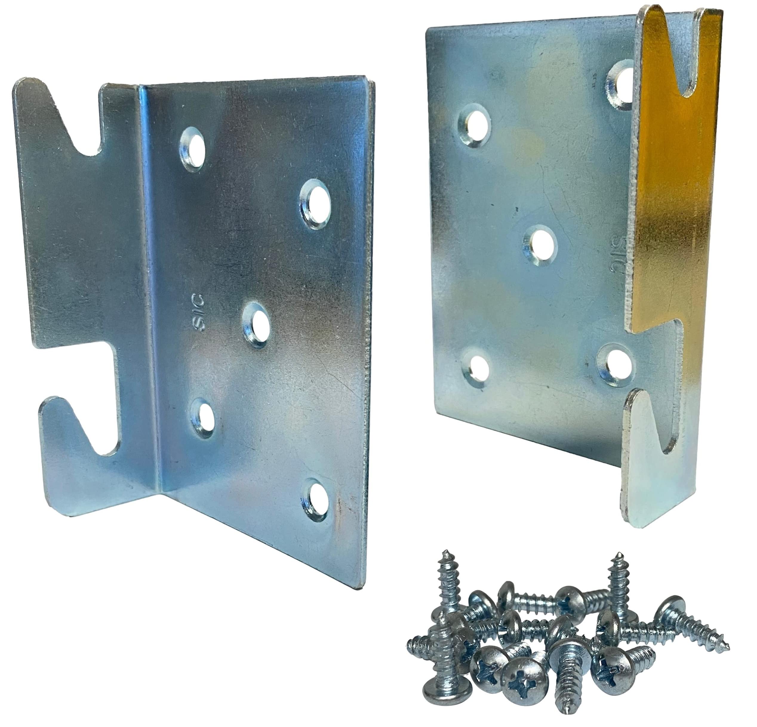 Elegent Upholstery Bed Rail Hook Plates Headboard Footboard Attachment Brackets - Set of 2 [One Left & One Right]