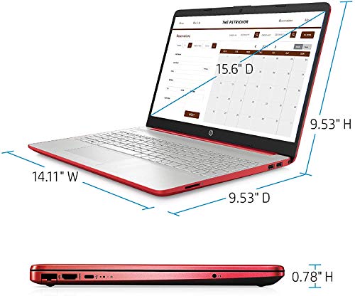 HP Pavilion 15.6" HD Laptop Computer, Intel Pentium Processor, 8GB RAM, 128GB SSD, Webcam, USB-C, HDMI, Ethernet RJ-45, WiFi, Includes 1-Year Microsoft 365, Windows 11 S, Scarlet Red, TiTac Card