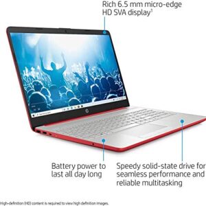 HP Pavilion 15.6" HD Laptop Computer, Intel Pentium Processor, 8GB RAM, 128GB SSD, Webcam, USB-C, HDMI, Ethernet RJ-45, WiFi, Includes 1-Year Microsoft 365, Windows 11 S, Scarlet Red, TiTac Card