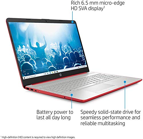 HP Pavilion 15.6" HD Laptop Computer, Intel Pentium Processor, 8GB RAM, 128GB SSD, Webcam, USB-C, HDMI, Ethernet RJ-45, WiFi, Includes 1-Year Microsoft 365, Windows 11 S, Scarlet Red, TiTac Card